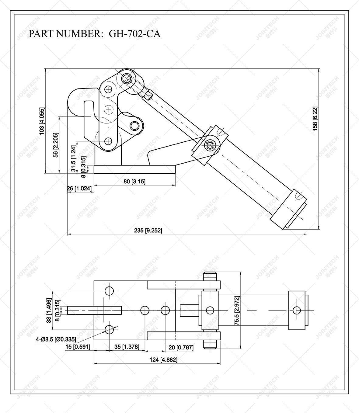 Heavy Duty Weldable Quick Release Pneumatic Toggle Clamp - Buy ...